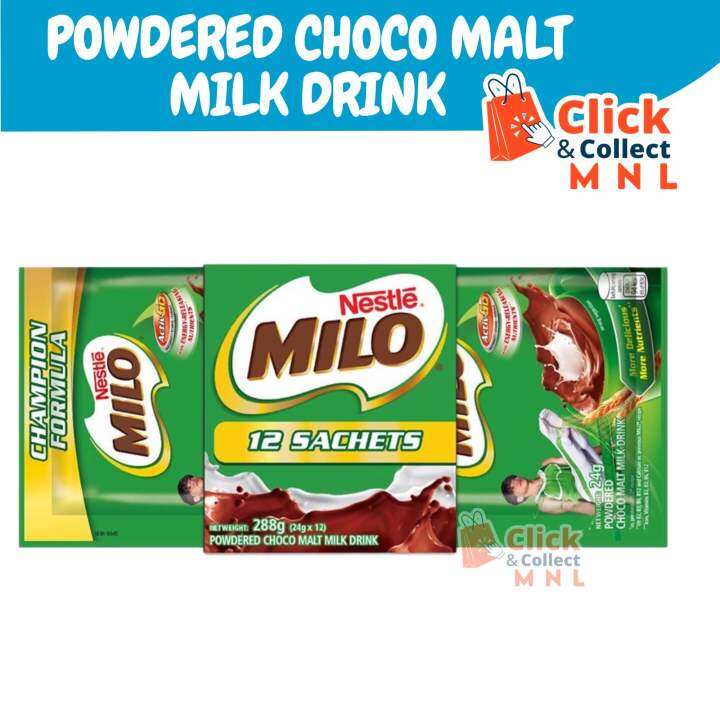 Milo Sachet Powdered Choco Malt Drink 24 Grams (12pcs) | Lazada PH