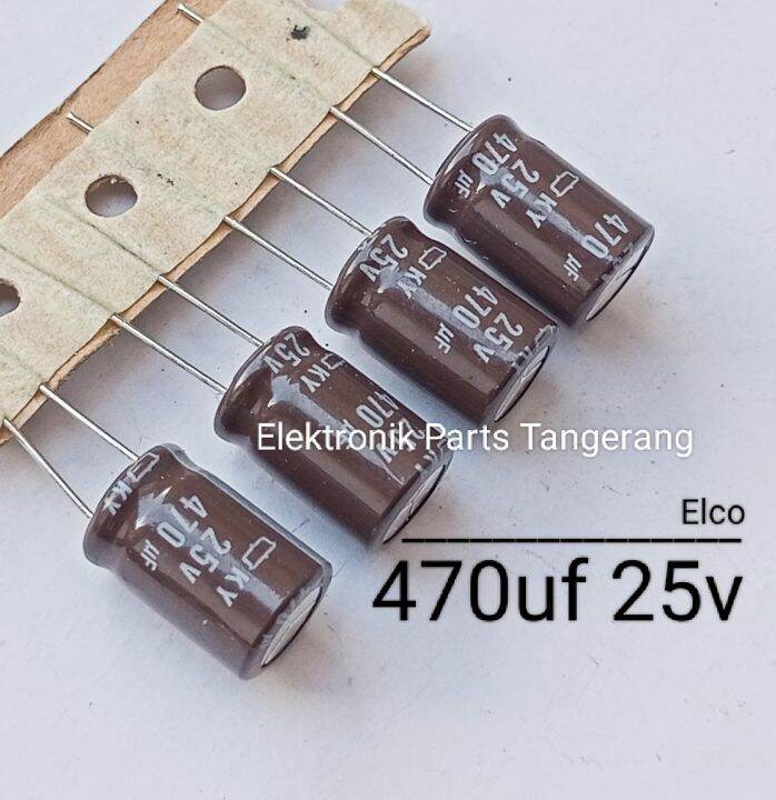 (10 Buah) KAPASITOR ELCO 470UF 25V CAPACITOR ELCO 470UF 25V KAPASITOR ...