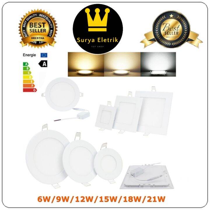 LAMPU DOWNLIGHT LED PANEL TIPIS BULAT PLAFON CEILING LAMPU DOWNLIGHT ...