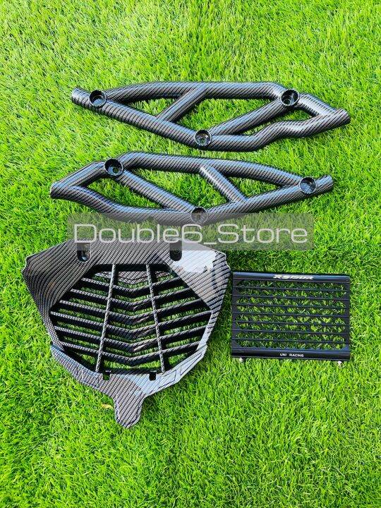 Honda RSX150 Side Engine Cover Carbon Cf + Coolant Cover RSX Radiotor ...