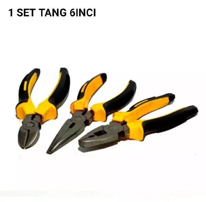 PAKET TANG 6 INCI / 3 SET TANG POTONG,LANCIP DAN KOMBINASI /MURAH BOSS ...