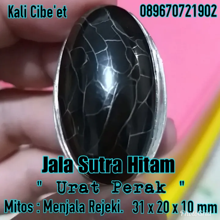 batu jala sutra hitam urat perak no bacan kalimaya pirus persia ...