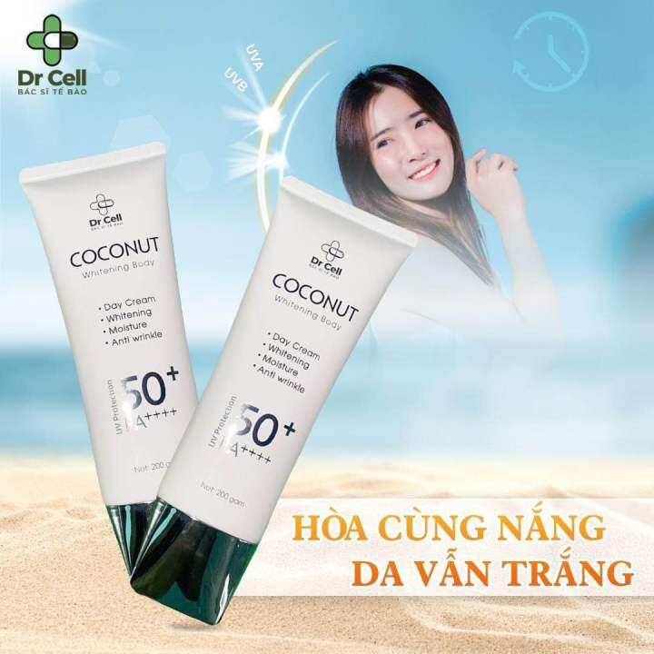 KEM CHỐNG NẮNG DƯỠNG DA TOÀN THÂN BODY SUN CREAM WITH COCONUT DR CELL ...