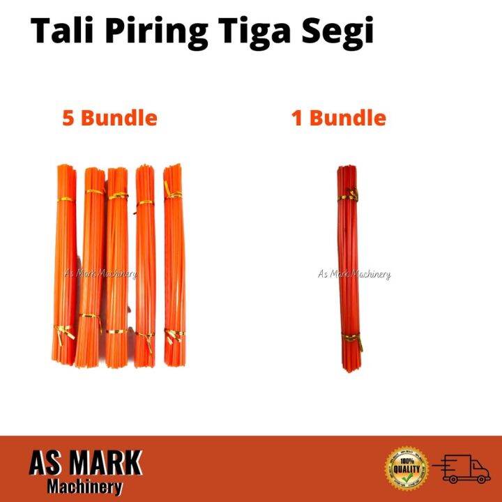 Trimmer Line Mata Mesin Rumput Tali Piring Tiga Segi +-3.5mm x 1Bundle ...