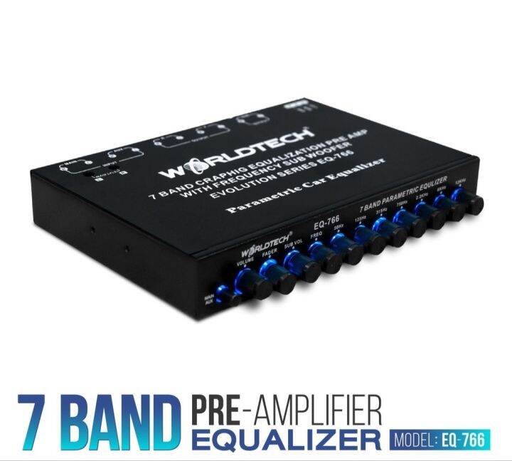 ปรีแอมป์รถยนต์ EQ Equalizer Audio system 7 band pre-parametric with ...