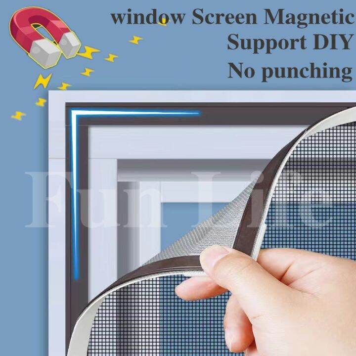 Insect Magnetic Window Screen Tulle Mesh Stealth DIY Summer Mesh ...
