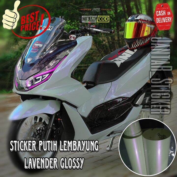 Sticker Scotlite Putih Lembayung Ungu Biru Gold Jenis Glossy dan Doff ...