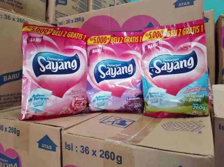 sabun sayang detergent bubuk ukuran 260gr 1 dus promo | Lazada Indonesia