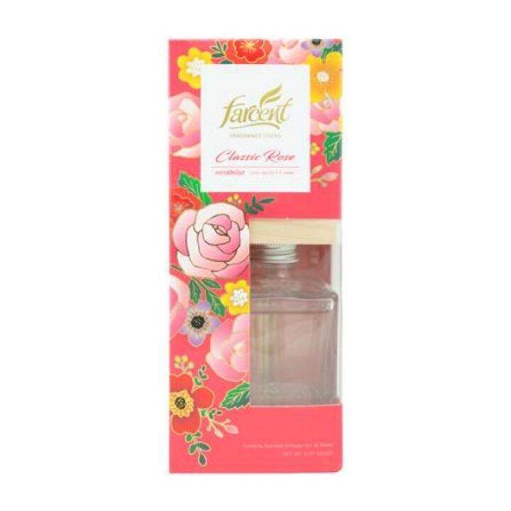 น้ำหอมดับกลิ่นทั่วไป FARCENT 80ml CLASSIC ROSE . REED DIFFUSER FARCENT ...