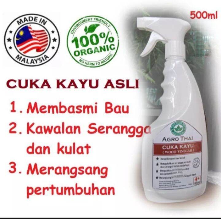 AgroThai Cuka Kayu Organik.500ml.Racun serangga organik. Wood vinegar ...