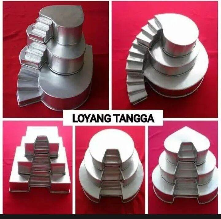 Loyang tangga susun love / loyanh tanggal susun kotak / loyang tangga ...