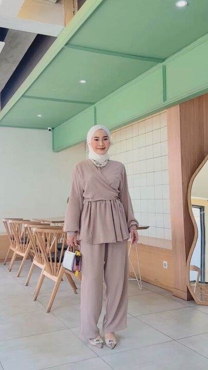 Aldila Oneset Crinkle/one set wanita/one set kekinian/one set terbaru ...