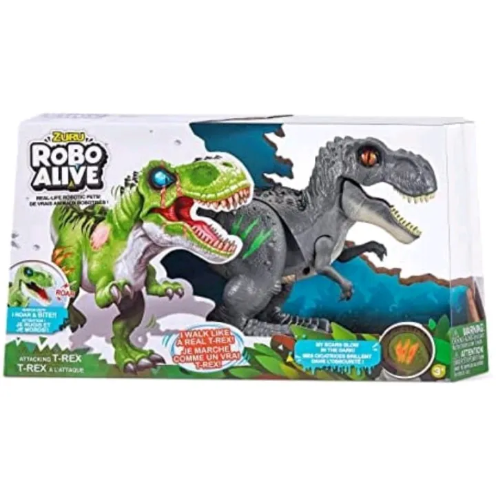 Zuru Robo Alive Robotic toy T-Rex gray attacker | Lazada PH