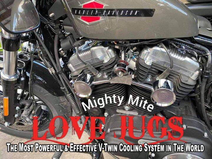 Love Jugs Fans Mighty Mite Chrome for Harley Davidson VTwin Engines ...