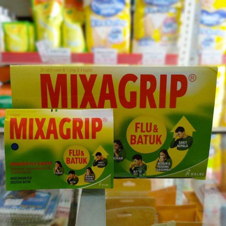 MIXAGRIP FLU & BATUK 1 STRIP 4 TABLET / MEREDAKAN FLU DI SERTAI BATUK ...