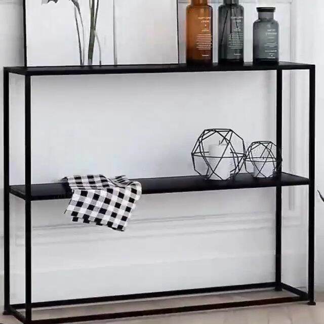 Iron Console Table Decor Long Display Table White/Black Table ...