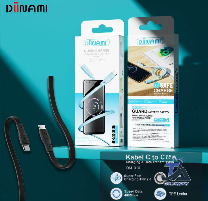 TAC DM016 65W Kabel Data Type C To Type C 1 Meter | Lazada Indonesia