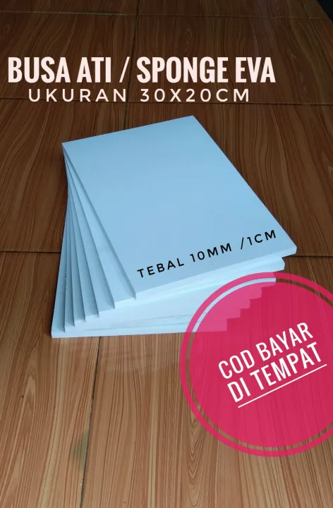 busa ati putih ukuran 30x20cm tebal 1cm | Lazada Indonesia