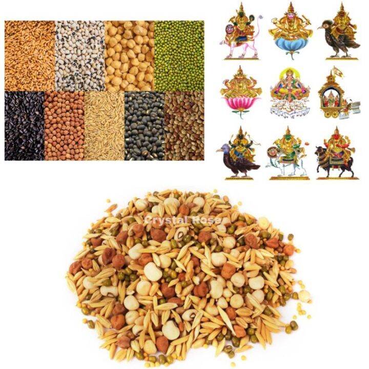 Navadhanyam/Navadhanya Mixed Of 9 Grains For Navagraha Puja & Navagraha ...
