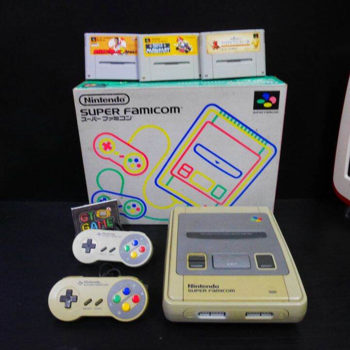 Nintendo Super Famicom + Mario kart Game 🇯🇵[ Japan ] 1990 220V.🏎🏁 Boxed 80% 🤩 | Lazada.co.th