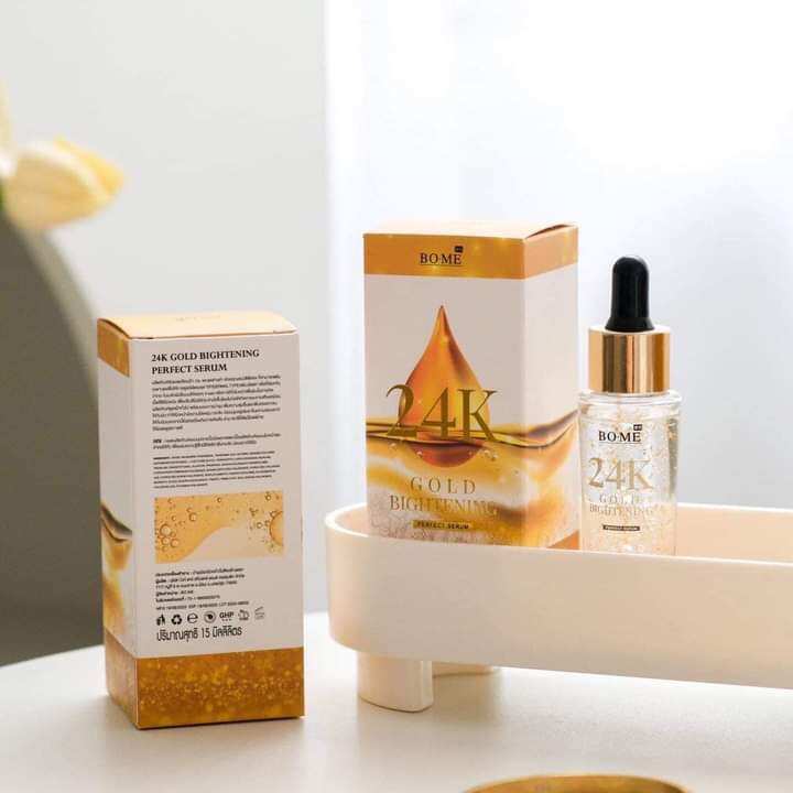 BO-ME 24K Gold Bightening Perfect Serum 24เค โกลด์ ไบร์ทเทนนิ่ง เพอ ...