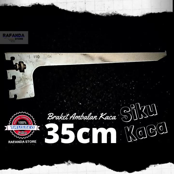 Siku kaca 35cm siku rak ambalan kaca toko baju toko sepatu tak buku rak ...