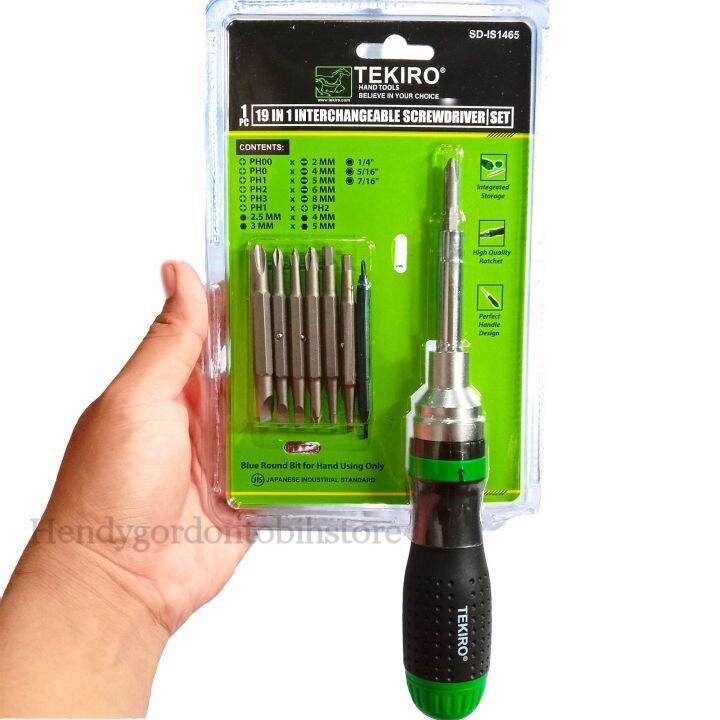 Obeng Tekiro set 19 in 1 tekiro / tekiro obeng set 19in1 Obeng ratchet ...