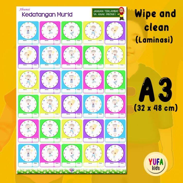 144 poster absensi murid - Poster Edukasi Anak - Poster belajar anak ...