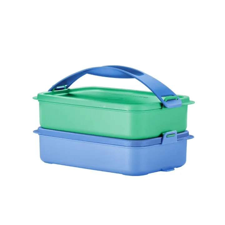 Tupperware Click To Go Rectangular 900ml ปิ่นโตทัพเพอร์แวร์ สองชั้น มี ...