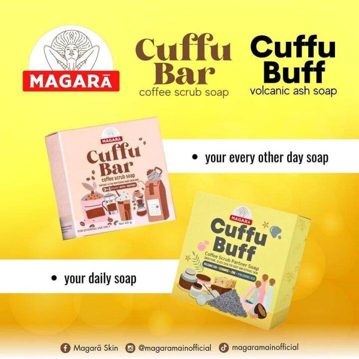 Cuffu Bar Coffee Scrub Soap / Cuffu Buff Volcanic Ash Soap | Lazada PH