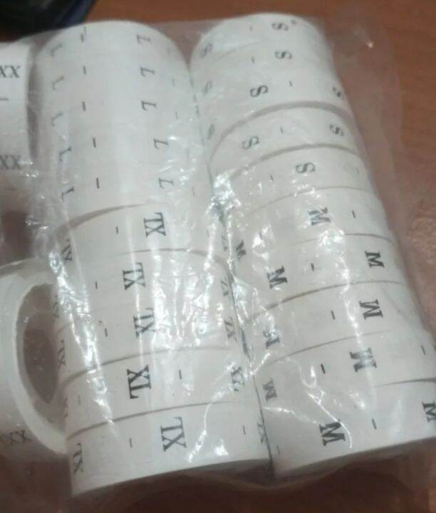 LABEL SIZE BAJU SABLON PUTIH-LABEL UKURAN PAKAIAN ISI 300 PCS | Lazada ...