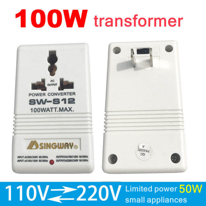 110V To 220V Step Up Down Voltage Converter 100W Watt Transformer ...