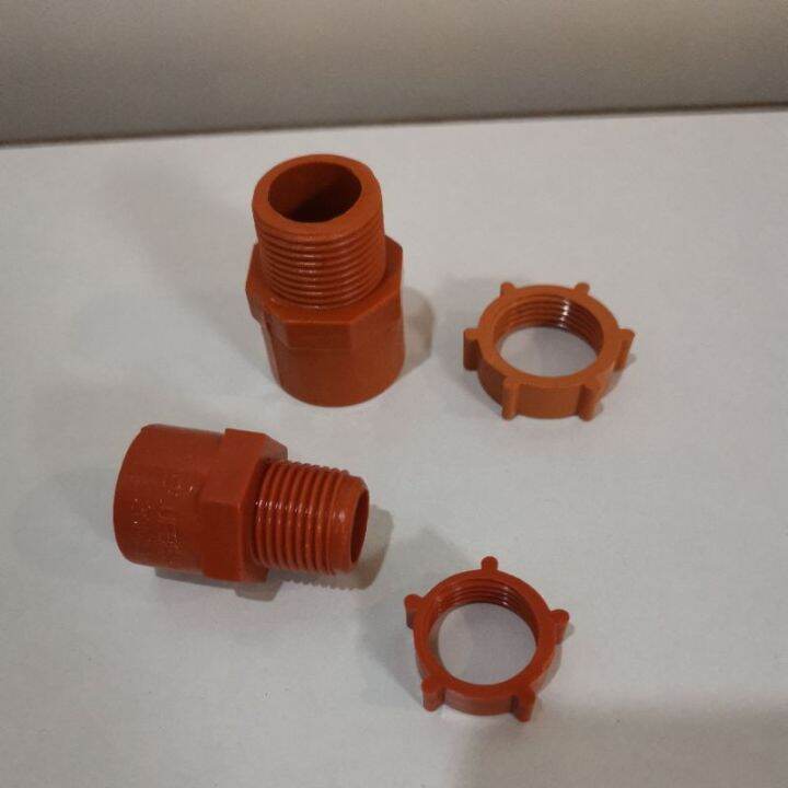 Pvc orange male adapter with lock nut 1/2 3/4 good quality electric ...