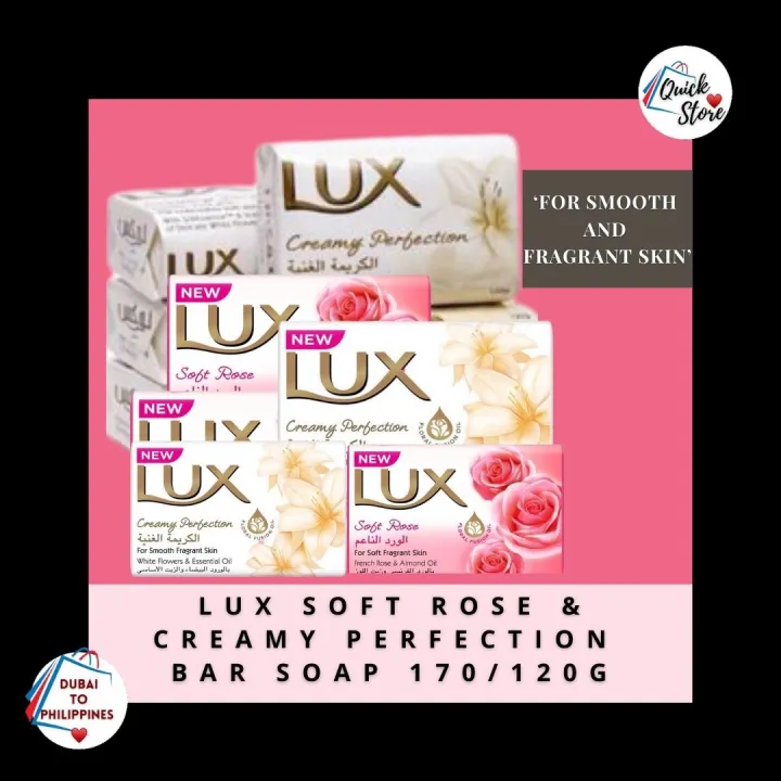 🇦🇪 IMPORTED LUX SOAP SOFT ROSE/CREAMY PERFECTION 120/170g | Lazada PH