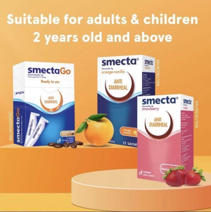 SMECTA ORANGE VANILLA POWDER 3G 12 SACHETS | Lazada