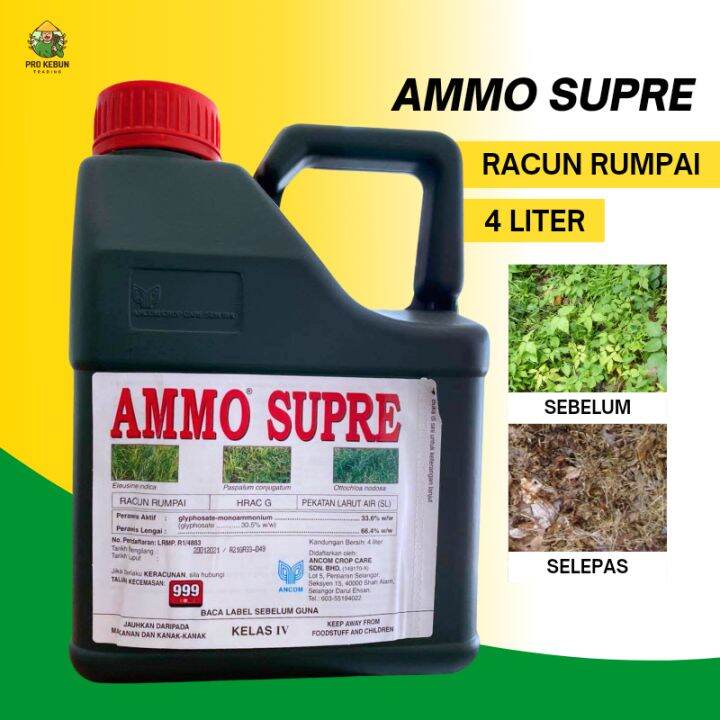 Ammo Supre 4 Liter Herbicide Racun Rumput Ammo Supre Racun Rumput Serap ...