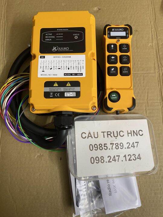 Điều khiển từ xa cho pa lăng, cầu Trục - K600 Juuko - AC220V/380V hoặc ...
