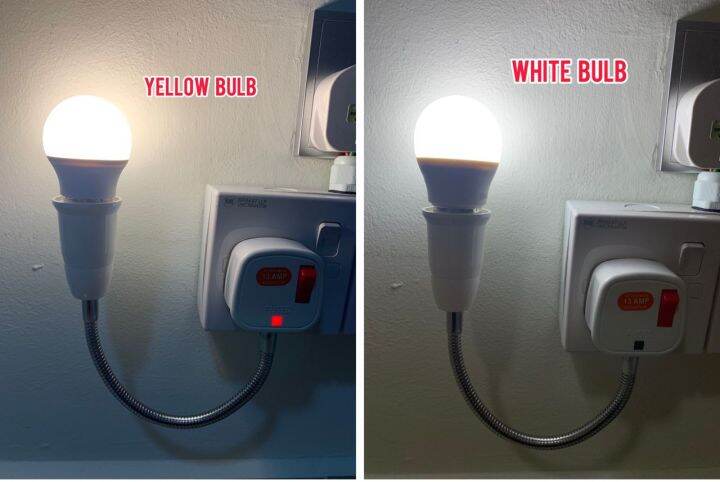 12” 30cm 13A Flexible Lamp Light Holder 3pin Plug Top E27 Bendable ...