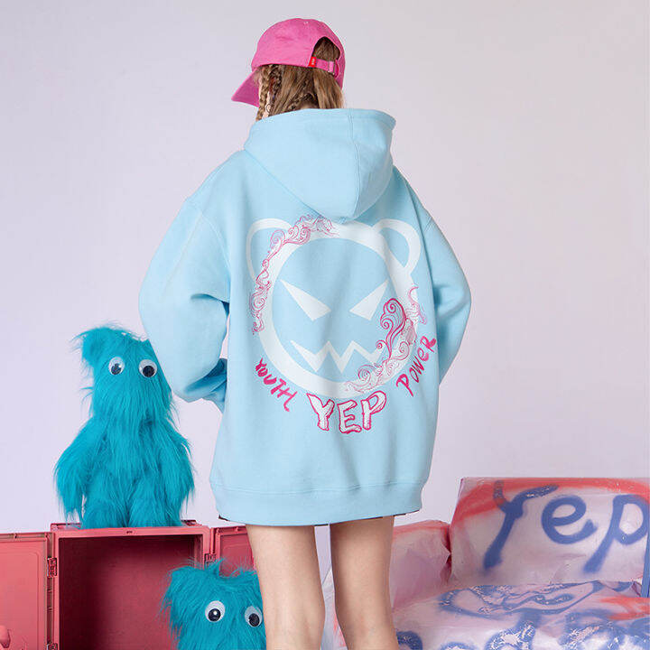 Yep Color Hoodie Female Oversize European Goods Design Sense Niche ...