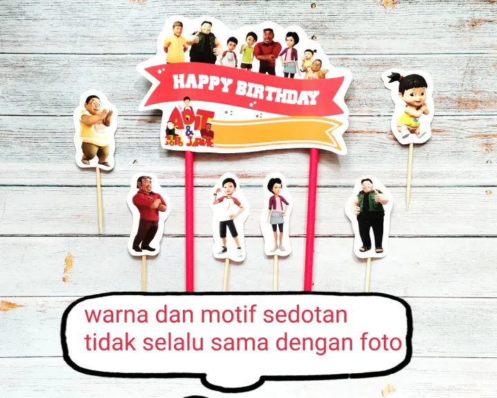 topper toper hiasan tusukan kue cake ulang tahun happy birthday ...