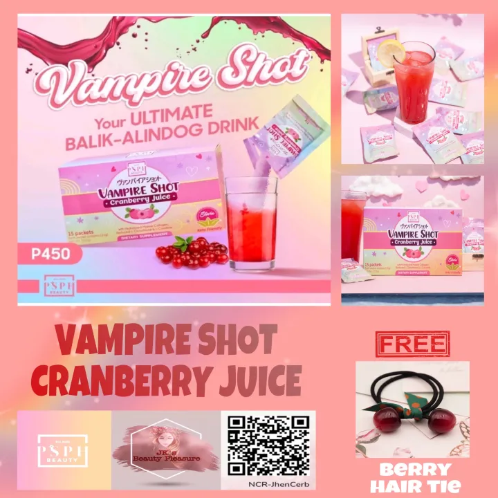VAMPIRE SHOT CRANBERRY JUICE - PSPH BEAUTY WITH FREEBIES | Lazada PH