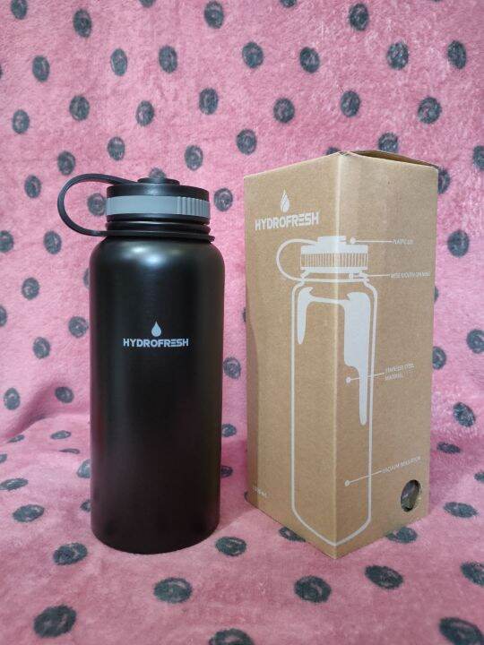 Hydro Fresh BLACK Stainless Steel Tumbler 1 Liter Vacuum Flask | Lazada PH