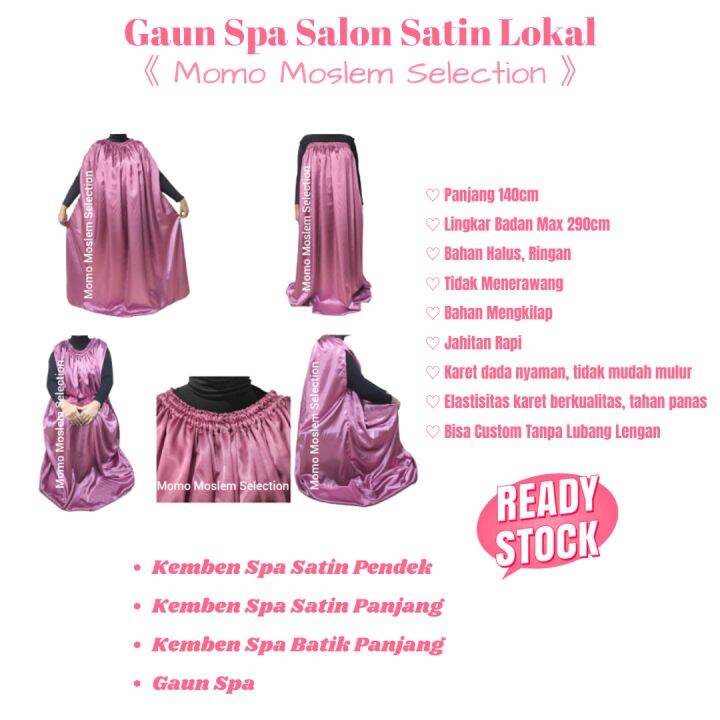 Kemben Spa GAUN SPA SATIN LOKAL Ratus Salon Kain Basahan Steam Gown ...