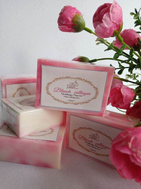 Bleach Collagen Whitening Soap Bar 5 Pcs ×135 Grams 10x Whitening