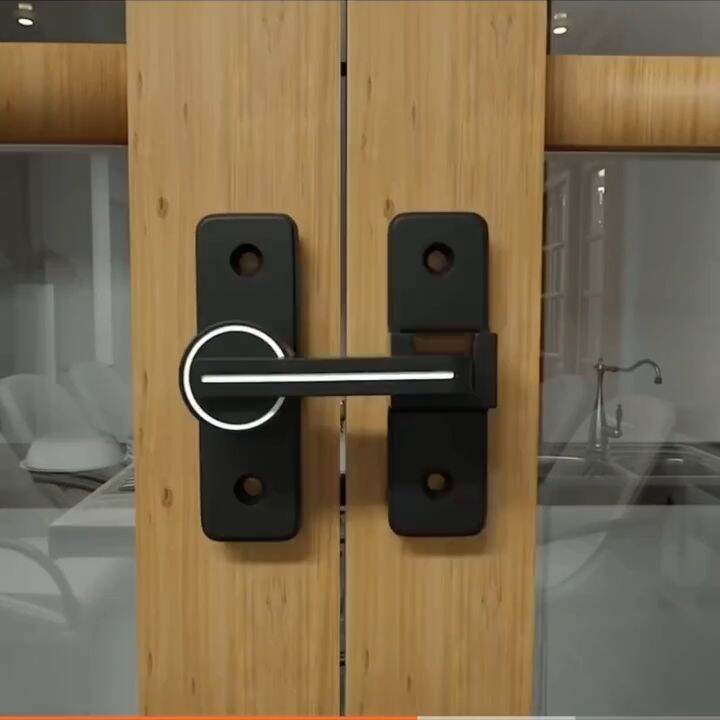 Free Punch Door Latch Sliding Door Lock Latch Luminous 90° Sliding Door ...