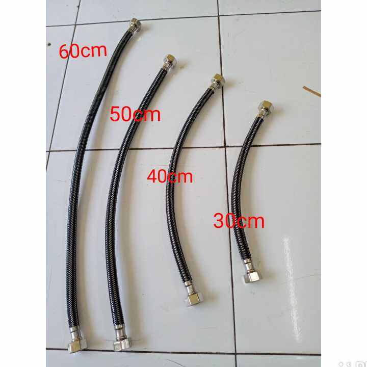 selang flexible hose 40 cm drat 1/2 inchi untuk sink bak cuci piring / shower / kloset - selang ...