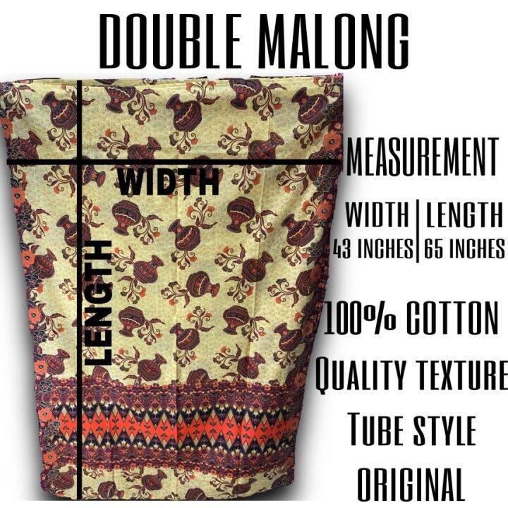BATIK MALONG DOUBLE / ORIGINAL MALONG DOUBLE / COTTON / BATIK / DOUBLE ...