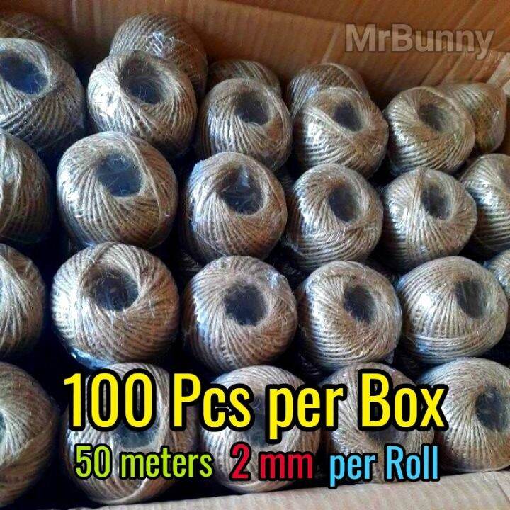 100 Pcs Jute String 50 meters 2mm per Roll Jute Twine Abaca String ...