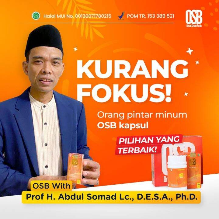 Omar Smart Brain Vitamin Otak Anak OSB Daun Pegagan DHA Alami | Lazada ...