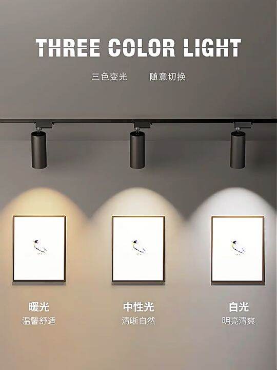 GOGEOUS led track light Set 2 Rails + 3 Light lampu hiasan led ceiling ...